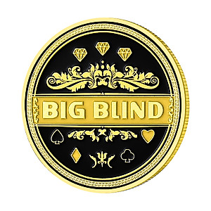 LuluCircle Dealer Button, Small Blind, Big Blind, Poker Guard, Poker Gifts for Men, Poker Accessories, Poker Chips with Plastic Case (Position Marker), 3 pcs (Poker Buttons)