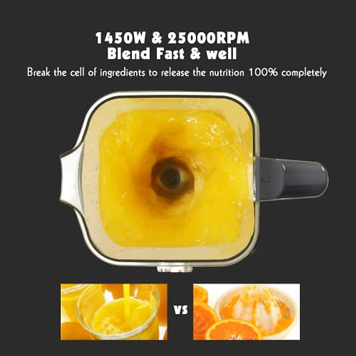 Dentoleid Professional Blender, Countertop Blender with 8 Adjustable Speeds, Large Capacity 70oz Tritan Pitcher , 1450W Base and Precise Crushing Function, Frozen Drinks and Smoothies