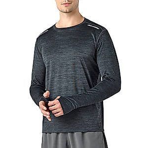 3 Pack: Men's Long Sleeve T Shirts, Dry Fit UV Sun Protection Outdoor Hiking Athletic Active Tops with Thumb Holes (Set 1, Medium)