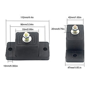 TADERUILY Anti Vibration Pads Rubber Conditioner Vibration Isolator for Outdoor Mini Split Ground Stand Wall Mounting Bracket Ac Condenser Shock Absorbing Pad Damping Block Air Compressor Feet