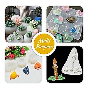 Silicone Mold Making Kit - Liquid Translucent Silicone Rubber for Silicone Molds Making, DIY Epoxy Resin Mold - Easy 1:1 Mixing Ratio Silicone for Casting, Jewelry Making, Manual, Craft(10.6oz/240ml)