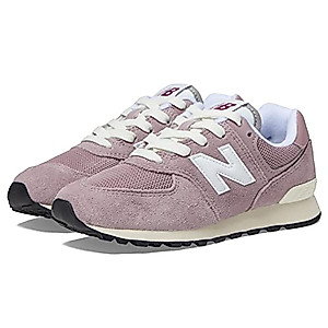 New Balance Girls 574 V1 Disc Lace-Up Sneaker, Lilac Chalk/Sea Salt, 5 Big Kid