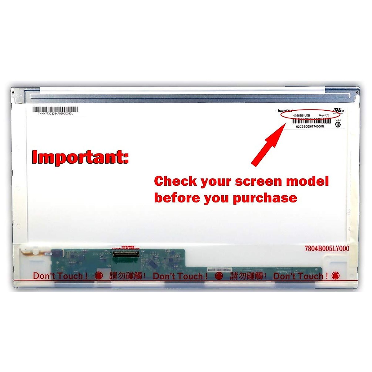 FULLCOM New 15.6" IPS FHD 1080P Matte Laptop LED LCD Replacement Screen/Panel Compatible with B156HAN02.1 HW0A B156HAN02.1 HW7A B156HAN02.1 HW4A B156HAN02.1 HW9C N156HCA-EAC (Non-Touch)