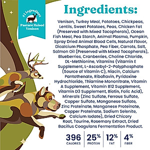 Solid Gold Dry Dog Food for Adult & Senior Dogs - Made w/Real Venison, Potato, & Pumpkin - Nutrientboost Buck Wild Sensitive Stomach Dog Food for Protein Sensitivities & Gut Health - 22 LB