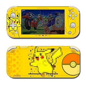 TIKOdirect Switch Lite Skin Sticker Compatible with Nintendo Switch Lite, Pretty Pattern Full Wrap Skin Protective Film Sticker, Yellow