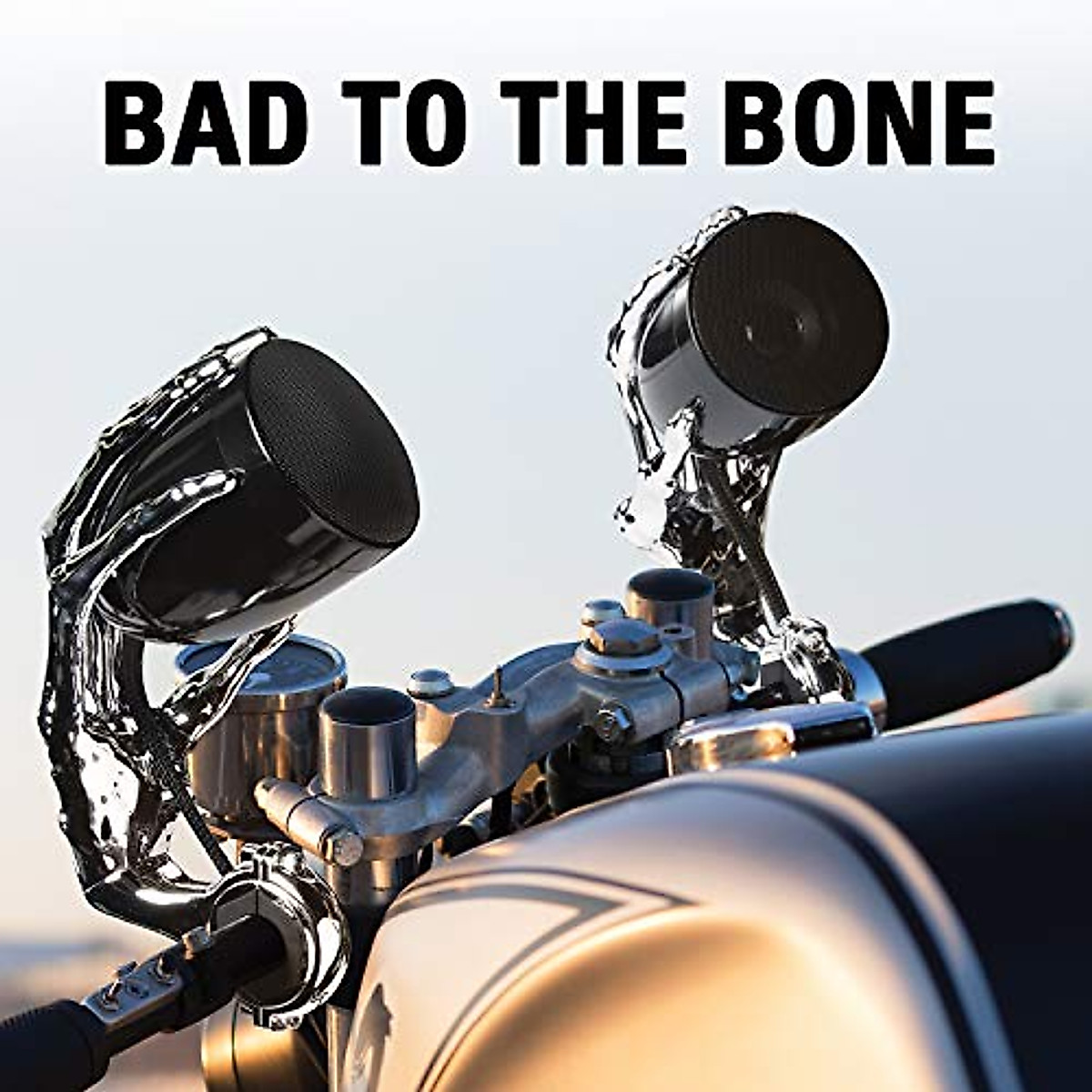 BOSS Audio Systems PHANTOM900 Motorcycle Weatherproof Bluetooth Speaker System - 3 Inch Speakers, Built-In Amplifier, Built-in Bluetooth, Volume Control, Great for ATVs and All 12 Volt Vehicles