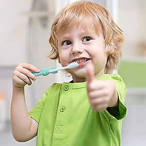 Patelai 12 Pcs Kids Toothbrush for Age 2 and Above Children Manual Toothbrush Set Soft Contoured Bristles Boys and Girls Cute Colorful Toothbrush with Suction Cup for Storage