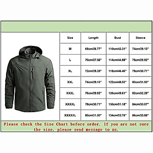 Men's Rain Jacket Waterproof Breathable Hooded Windbreaker Jacket Men's Outdoor Sports Jackets Lightweight Coat