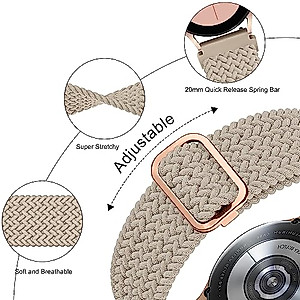 Meliya Bands for Gizmo Watch 3 2 1 / Gabb Watch, 20mm Quick Release Soft Nylon Sport Replacement Watch Strap for Verizon Gizmo Smart Watch 3 2 1 (Milk Tea)