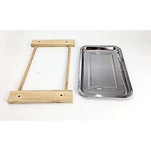 MINORPET Pet Bird Playpen, Wood Parrot Playstand Bird Playground Perch Gym Ladder with Toys Exercise Play, 2 Feeder Cups, Easy Assemble