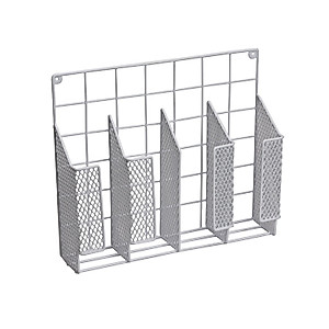 Home Basics Organizer Rust Resistant, Perfect for Food Storage, Silver Foil, Wax Paper, Sandwich Bags, Plastic Wrap-Mounts