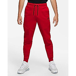 Nike mens Sportswear Tech Fleece Jogger, University Red/Black, Medium