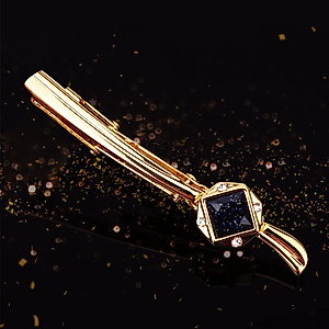 CLEECOO Men’s Tie Clip and Cufflinks Set with Gift Box (6pcs Tuxedo Studs Giveaways) for Wedding Anniversary Birthday or Business