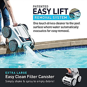 Polaris P965iQ Sport Robotic Pool Cleaner, Automatic Vacuum for InGround Pools up to 60ft, Smart App, WiFi, Amazon Alexa, 70ft Swivel Cable w/Strong Suction & Easy Access Filter Canister