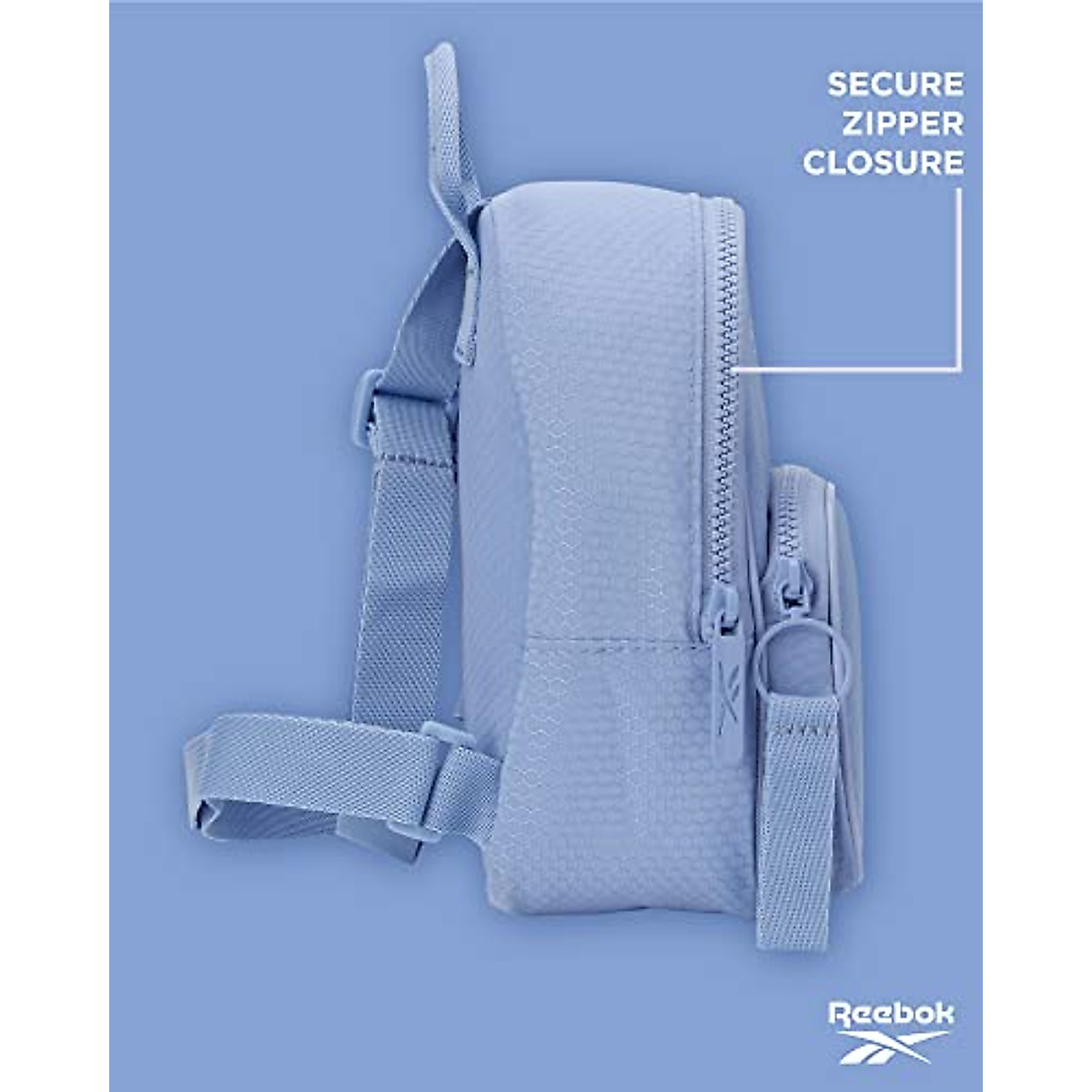 Reebok Women's Backpack - Sydney Lightweight Mini Shoulder Purse - Casual Gym Bag for Kids, Teens, and Adults, Size One Size, Stormy Peri