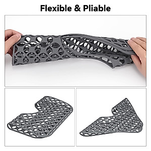 Kitchen Sink Mats, TOOVEM 2PCS Non-Slip Heat Resistant Silicone Sink Protector Mat for Bottom of Stainless Steel Porcelain Sink, Folding Farmhouse Rear Drain Sink Mats, Center Drain