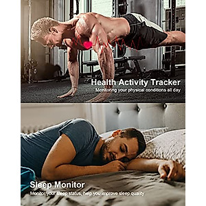 Military Smart Watch Men(Answer/Make Calls),Sport Outdoor Watch with Heart Rate/Blood Oxygen/Blood Pressure/Sleep Monitor,19 Sports Modes,Step Counter,IP67 Waterproof Fitness Tracker for Android iOS