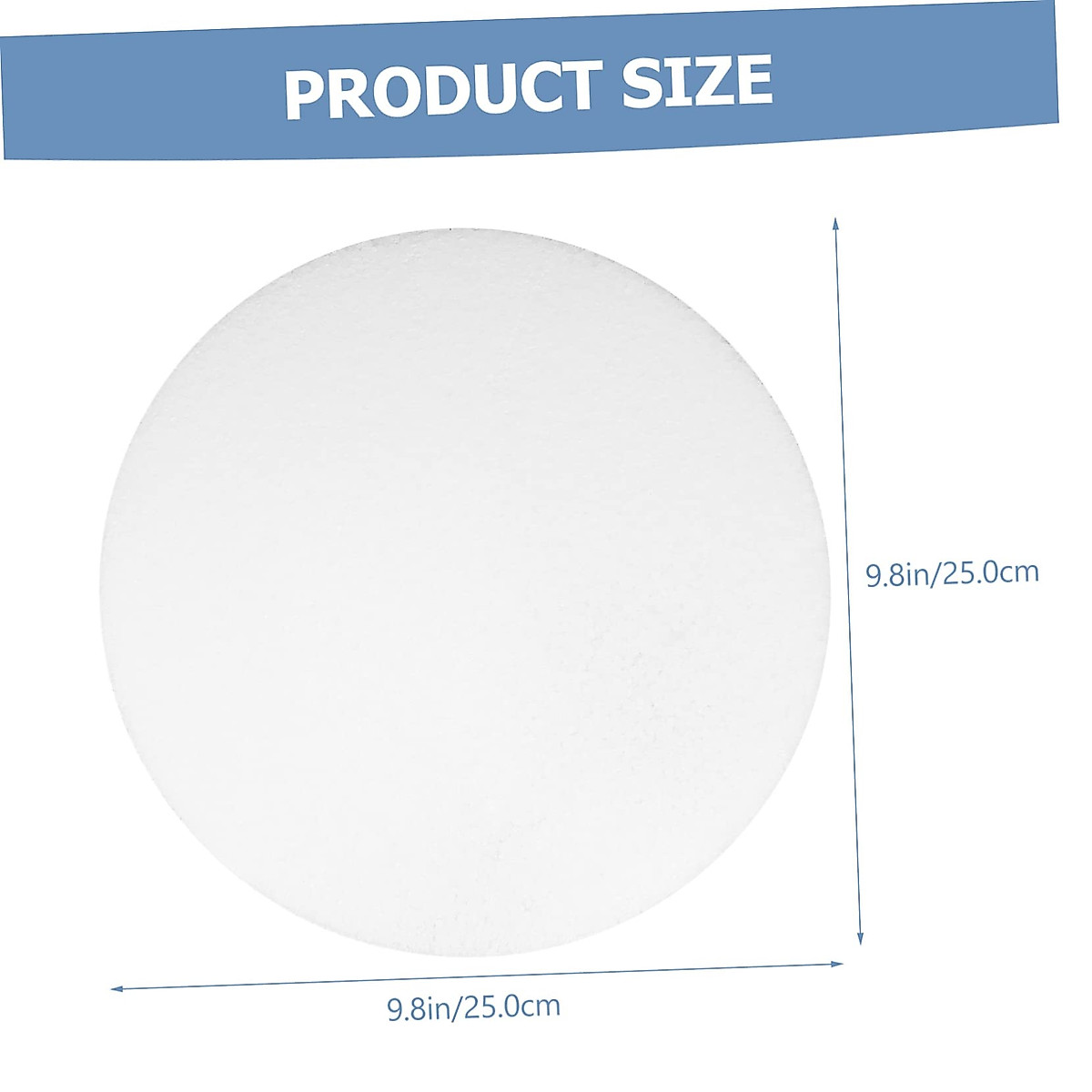 DOITOOL 3pcs Foam Cake Base White Cake Drum Wedding Cake Base Cake Circles Edible Wafer Paper Circle Cake Round Cake Boards Circle Tray Cupcake Foams Cake Plate Sculpture Artificial