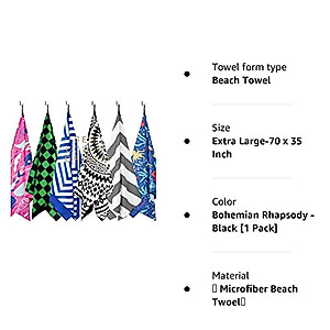 DARCHEN Microfiber Beach Towels Oversize Quick Dry Towel [1 or 4 Pack] - Travel Beach Towel for Swimming Pool, Sand Free Towel(Extra Large XL 70x35, Large 63x32) for Kids Adult, Compact Lightweight
