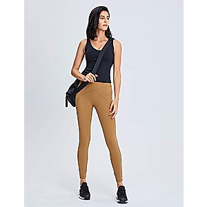 POSHDIVAH Women Sports Bra Longline Padded Tank Top Naked Feeling Workout Fitness Running Yoga Tops Black Medium