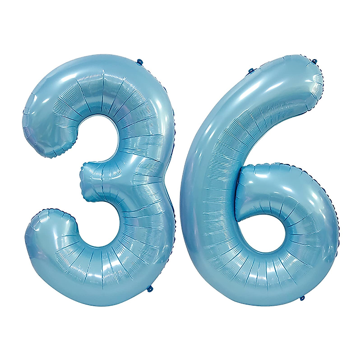 ESHILP 40 Inch Number Balloon Foil Balloon Number 36 Jumbo Giant Balloon Number 36 Balloon for 36th Birthday Party Decoration Wedding Anniversary Graduation Celebration, Blue 36 Number Balloon