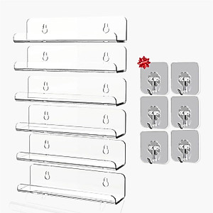 Acrylic Shelves - Clear Shelves - Clear Floating Shelves - Vinyl Record Display - Acrylic Vinyl Wall Mount - Acrylic Bookshelf - Acrylic Floating Shelves - Acrylic Shelves for Wall - Wall Shelf