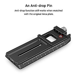 SMALLRIG Camera Quick Release Plate Adapter with Arca-Swiss for DJI RS 2/RSC 2/RS 3/RS 3 Pro & for Ronin-S Gimbal - 3061