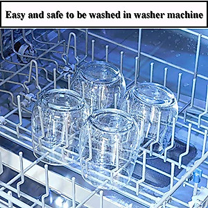 12 Ounce Stemless Wine Glasses/Whiskey Glasses/Beverage Glasses, Set of 4 Great For Drinking Wine, Whiskey or Juice, Versatile Glass Cups/Glassware Sets/Glass Tumblers