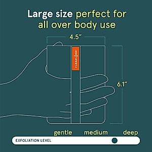 Cleanlogic Sport Exfoliating Body Scrubber, Large Exfoliator Tool for Athletes, Daily Skincare Routine for Smooth Clean Skin, Assorted Colors, 3 Count Value Pack