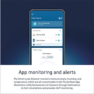 Moen Flo Smart Water Leak Detector, White, 4-Pack 920-005
