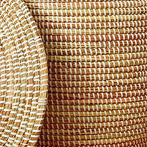 Senegal Jumbo Solid White Color Hand Woven Grass Basket with Hooded Lid