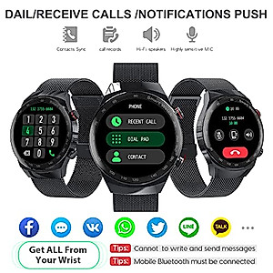 suinsist Smart Watch for Men, AK26 Pro smartwatch for Android and iOS Phones (Dail/Receive Calls, Music Player), Fitness Tracker with Sleep/HR Monitor, IPS HD Full-View Screen, IP67 Waterproof