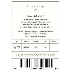 Lemon Balm Organic Loose Leaf - Sweet Lemony - Dried Mellisa Officinialis - Organic Lemon Balm Tea Lemonbalm Tea Lemin Lemon Leaves Lemon Balm Loose Tea Lemon Balm Leaves Loose Leaf Lemon Balm