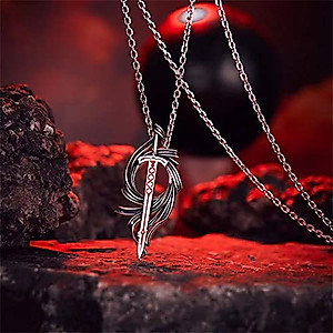 Anime Fate Stay Night Ring Necklace/Ring Black Saber Armour Cosplay Adjustable Opening Jewelry Prop Accessories Christmas Gift Set