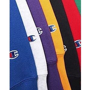 Champion Crewneck Sweatshirt Big and Tall - Fleece Pullover Sweatshirt for Men Black