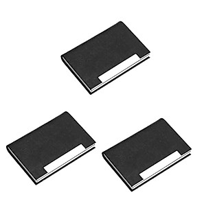 STOBOK 3pcs Purses Name Holder Stainless Steel Case Business