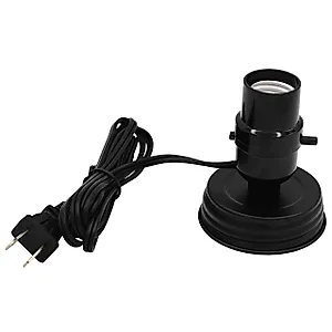 Creative Hobbies DIY Mason Canning Fruit Jar Lamp Making Kit is Pre-Wired and Easy to Use - Black Color Lid & Socket Great for Lamp Conversion