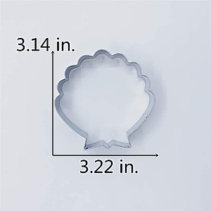 LILIAO Seashell Cookie Cutter - 3.2 x 3.2 inches - Stainless Steel
