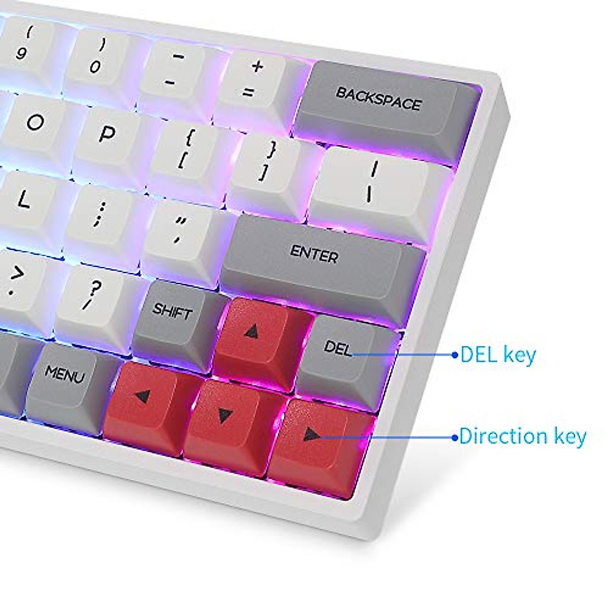 60% Mechanical Keyboard, RGB LED Backlit, Gateron Optical Switch, Macros, Waterproof, Ergonomic USB Wired Gaming Keyboard for PC/Mac Gamer(PBT Caps)