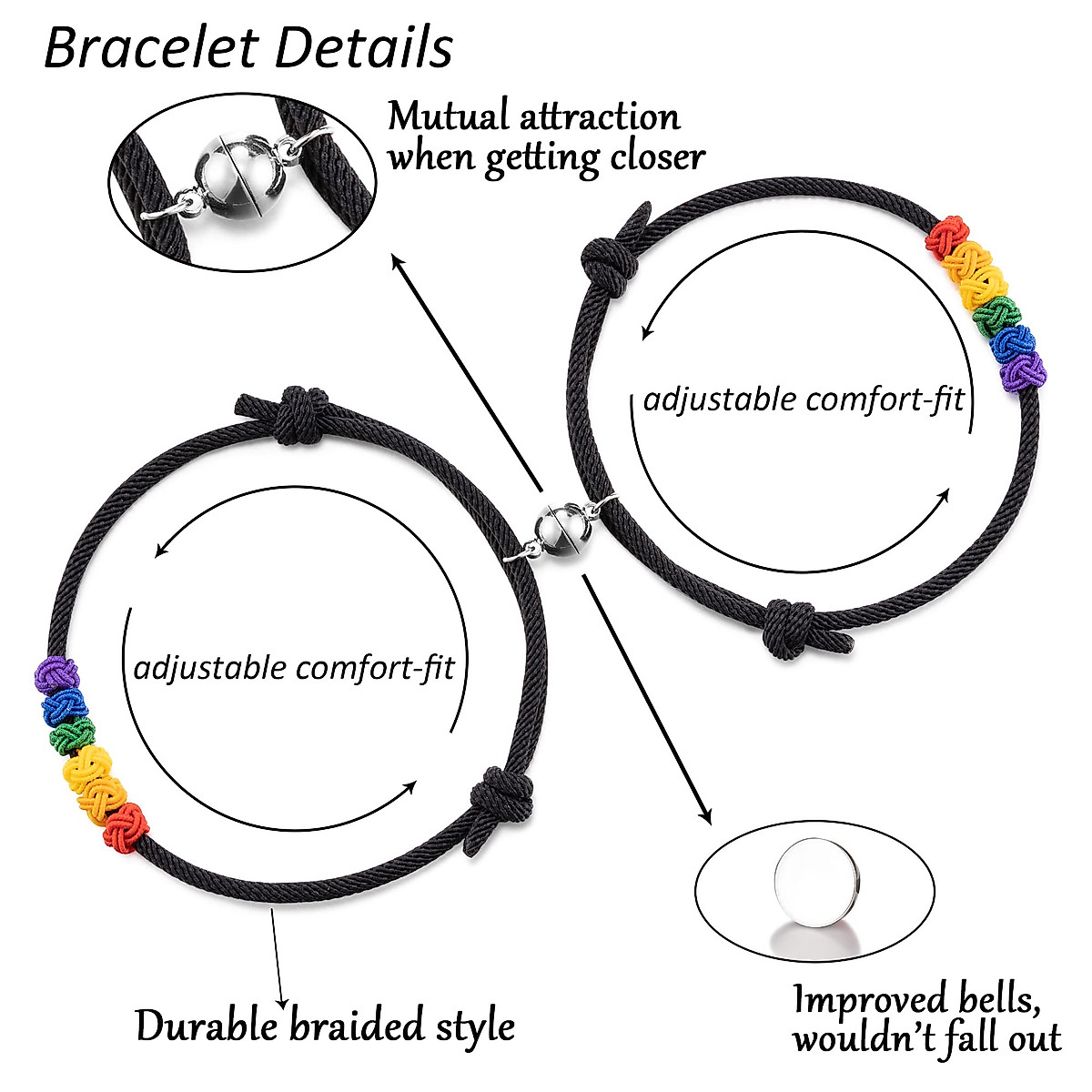 Tarsus Pride Stuff Rainbow Bracelets Lgbt Gay Accessories Lesbian Lgbtq Pride Gifts for Women Men Girlfriend Boyfriend Lover