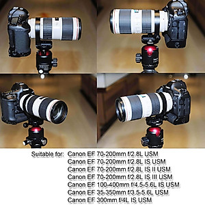 iShoot 78mm Tripod Mount Ring B(W) Lens Collar Support for Canon EF 70-200mm f/2.8L USM/is USM/is II USM/III USM, EF 100-400mm f/4.5-5.6L is USM, EF 35-350mm f/3.5-5.6L USM, EF 300mm f/4L is USM