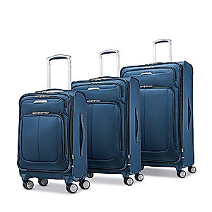 Samsonite Solyte DLX Softside Expandable Luggage with Spinner Wheels, Mediterranean Blue, 3-Piece Set (20/25/29)