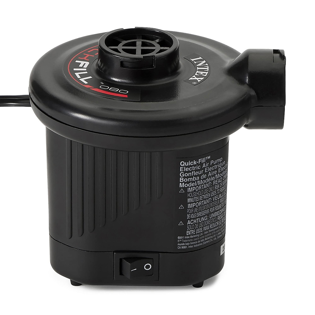 Intex Quick-Fill AC Electric Air Pump, 110-120 Volt, Max. Air Flow 21.2CFM