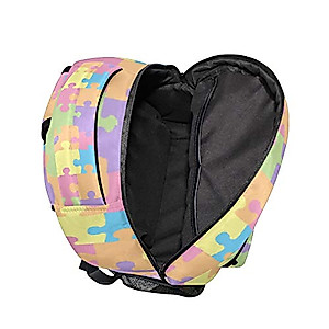 Brighter Puzzle Backpack Students Shoulder Bags Travel Bag College School Backpacks for Men and Women