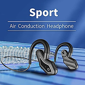 KauLueDer Conduction Open Ear Bluetooth Headphone,V5.1 Air Conduction Earphone with Built-in Microphone for Fitness/Office/Home/Leisure
