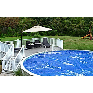 Sun2Solar Blue 15-Foot-by-30-Foot Oval Solar Cover | 1200 Series | Heat Retaining Blanket for In-Ground and Above-Ground Oval Swimming Pools | Use Sun to Heat Pool Water | Bubble-Side Facing Down