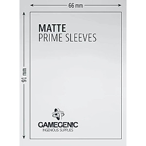 Matte Prime Standard-Sized Card Sleeves | 100 Pack of 66 mm by 91 mm Card Sleeves | Premium Quality Card Game Holder | Use with TCG and LCG Games | Purple Color | Made by Gamegenic