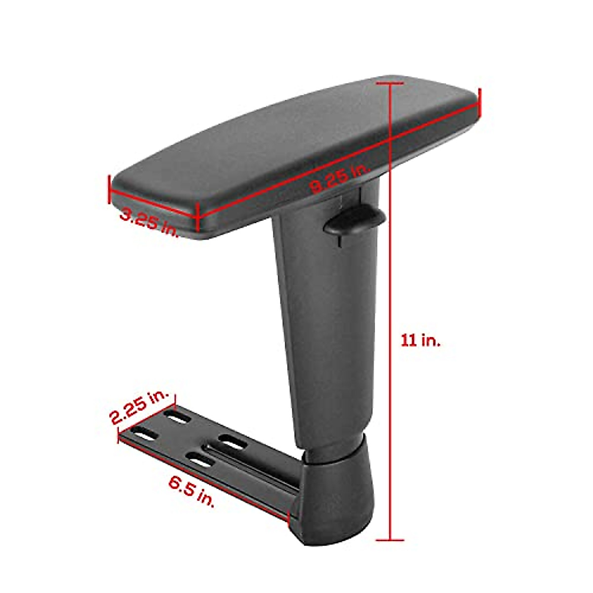 Replacement Adjustable Arms Armrest Upright Bracket with Pads Fits DXRacer Gaming Chairs (3D)