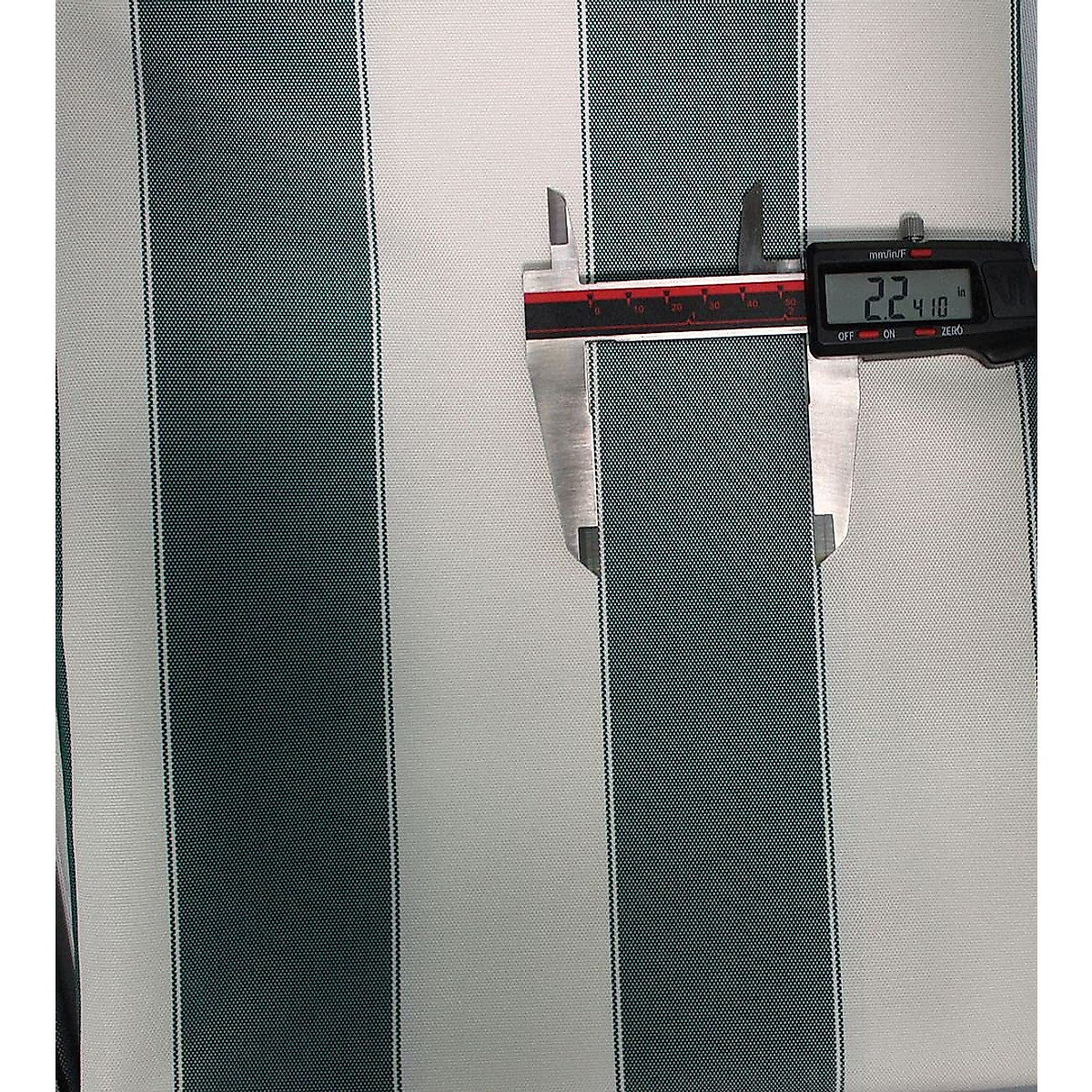 Stripe Canvas Awning Fabric Outdoor Fabric 60" (Hunter Green/White 1, Yards)