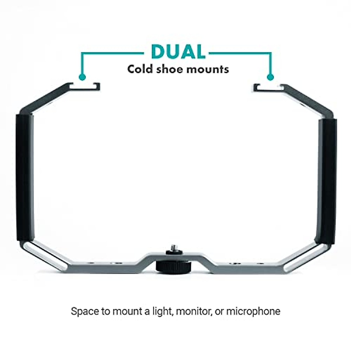 Movo SPR/CR-5 Metal Cage Rig Stabilizer for Mirrorless Camera, DSLR, Smartphone - Dual-Grip Handheld Camera Rig - Two Hand Stabilizer for Video and Film Shoots, Sports Videography, Vlogging, and More